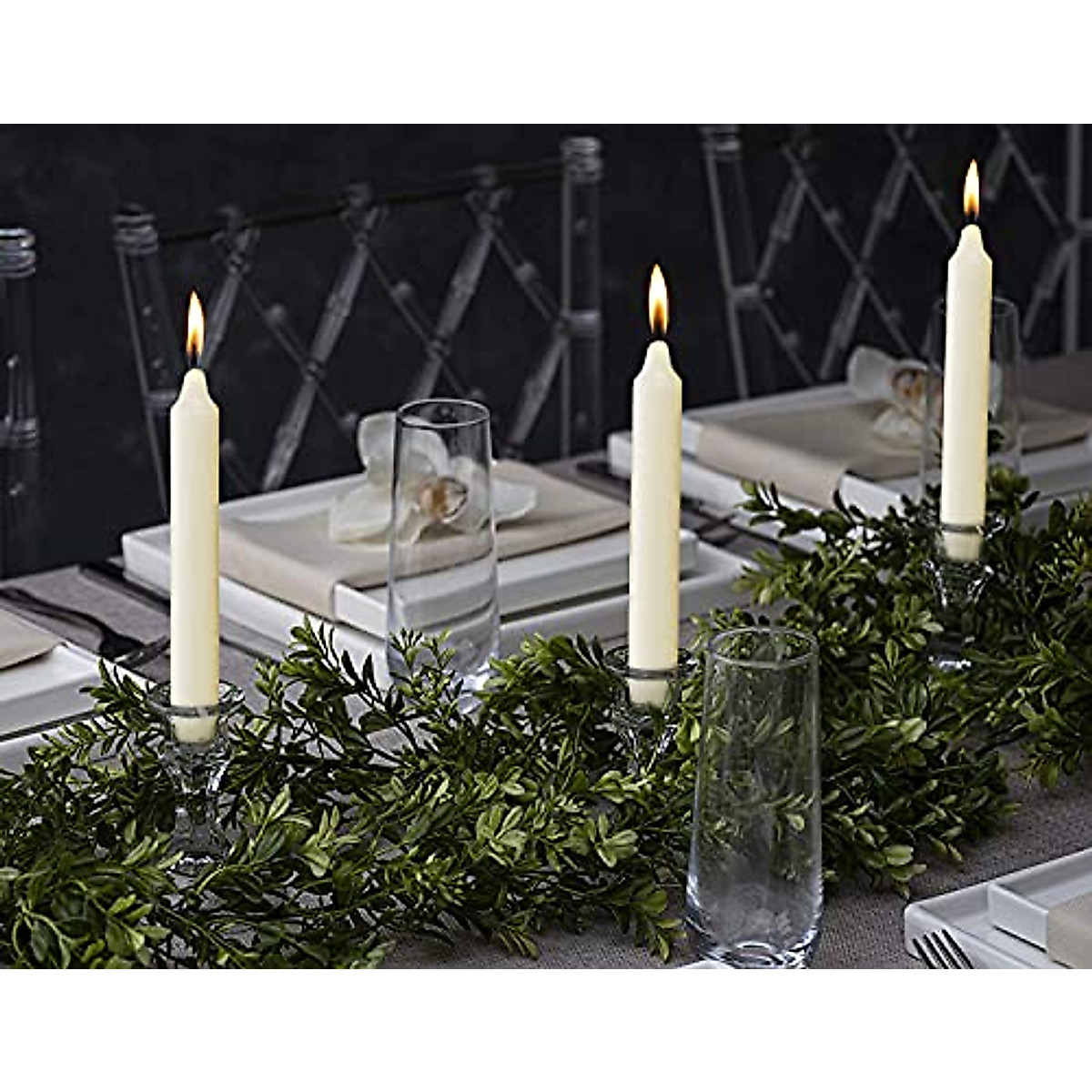 BOLSIUS Ivory Household Candles Bulk Pack 45 Count - Unscented Dripless 7 Inch Dinner Candlesticks - 6+ Hours Burn Time - Premium European Quality - Consistent Smokeless Flame - 100% Cotton Wick