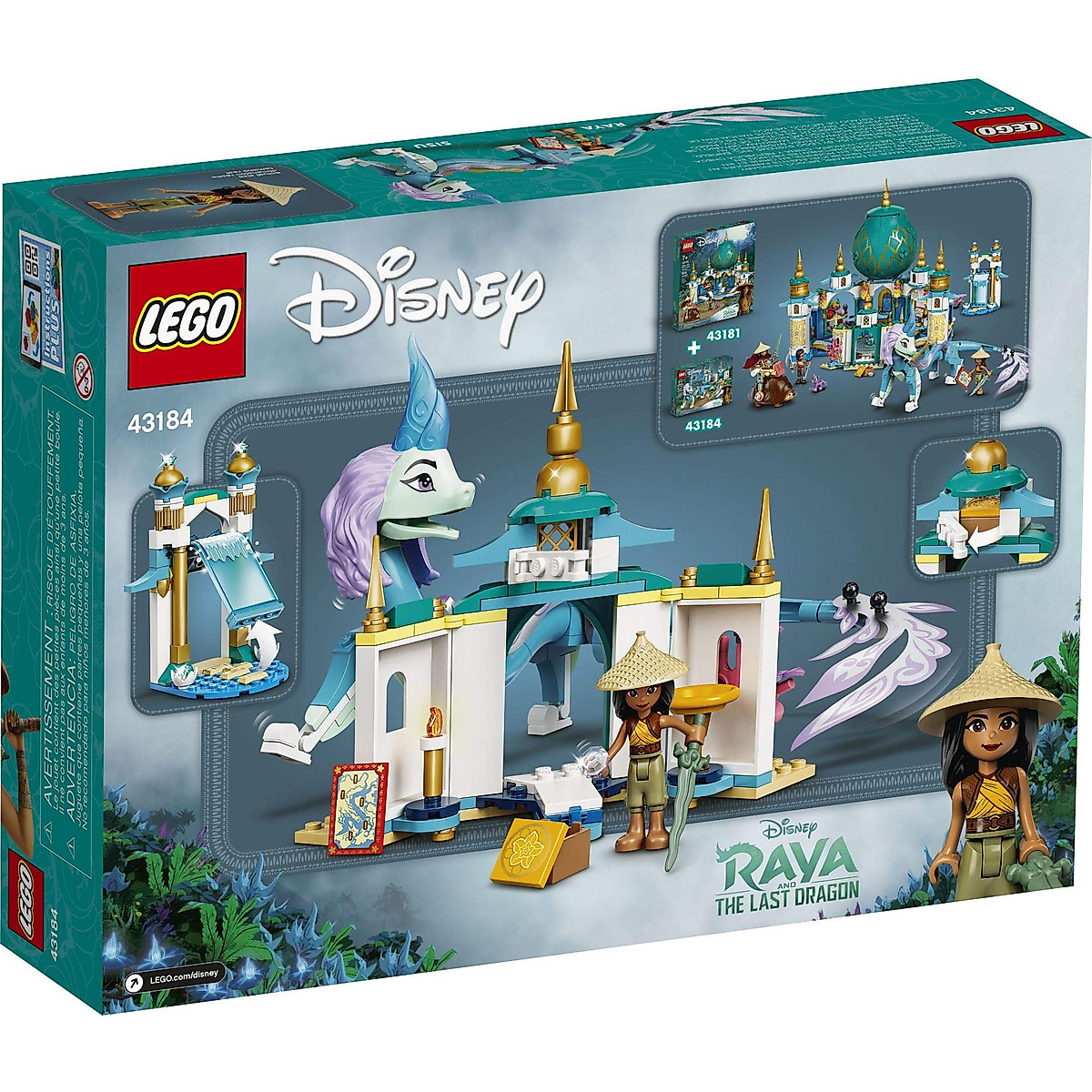 LEGO Disney Raya and Sisu Dragon 43184; A Unique Toy and Building Kit; Best for Kids Who Like Stories with Dragons and Adventuring with Strong Disney Characters, New 2021 (216 Pieces)