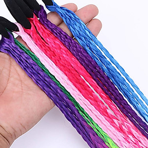PRETYZOOM 1 Set 6pcs Wig Kids Hair Accessories Hair Accessories for Women Hair Rope Girls Headbands Mermaid Headband Hair Braid Extension Scrunchies Hair Ring Fabric Colorful Child