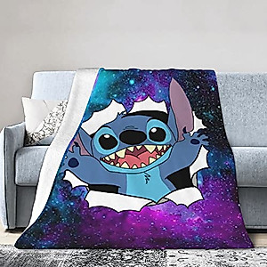 Cute Cartoon Blanket, Bed Throws Soft Plush Warm Sofa Bed Blanket All Season, Comfortable Lightweight Super Soft Luxury Flannel Blankets 60"X50"