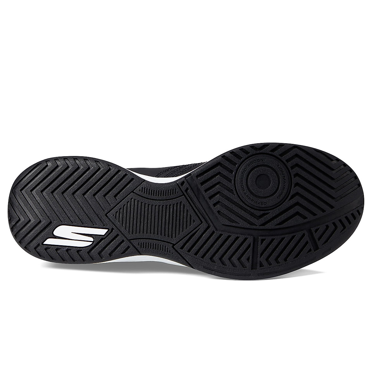 Skechers Men's Viper Court Smash-Athletic Indoor Outdoor Pickleball Shoes | Relaxed Fit Sneakers, Black/White, 10.5 X-Wide