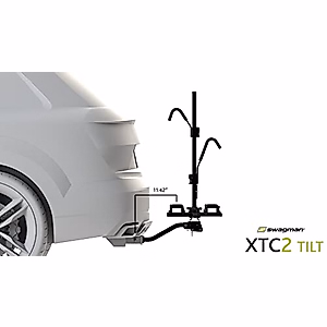 Swagman XTC2 TILT Hitch Mount Bike Rack , Black, 1-1/4" and 2" hitch receiver, class 2 or higher