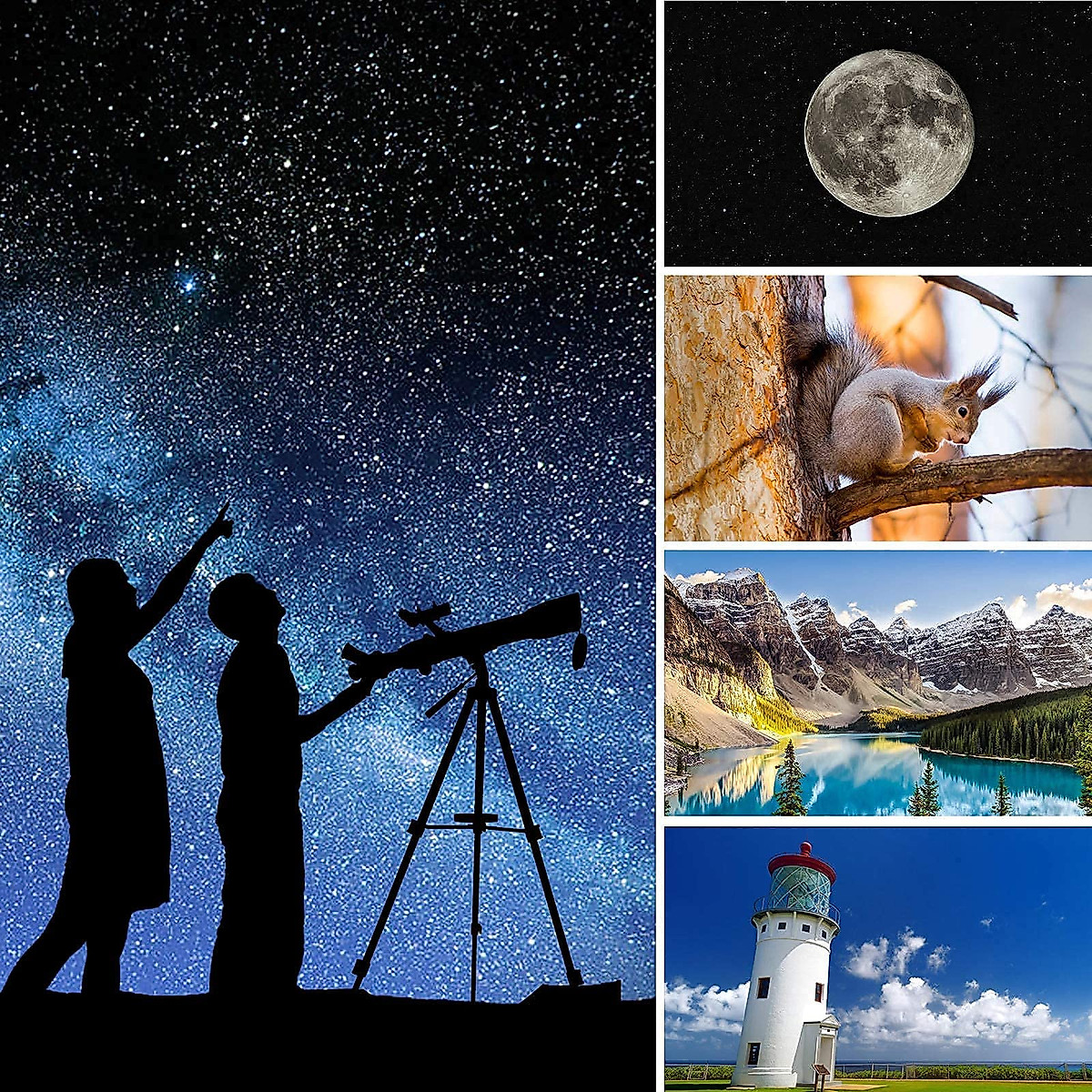USCAMEL Telescope for Adults Kids Beginners 60mm Aperture 500mm AZ Mount Fully Multi-Coated Optics Professional Astronomy Telescope with Adjustable Tripod Phone Adapter Backpack