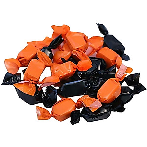 Melster Peanut Butter Kisses Taffy Candy-Fall/Halloween, Made With Real Peanut Butter-Gluten Free, No Cholesterol, Individually wrapped 3.5 Oz, (2 pack) bundled with A Halloween Themed Goodie Gift Box