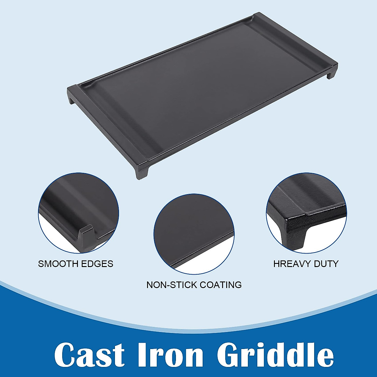 WB31X24738 Griddle Replacement for GE Appliance Gas Range, Stove Top Griddle for GE Range Center JGBS66REKSS JGBS66EEK3ES JGB700SEJ4SS JGB700FEJ2DS JGS760SPSS JGB860FEJ1DS Gas Stoves