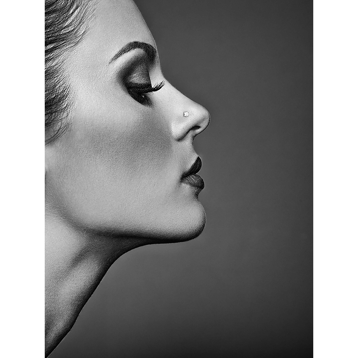 JOVITEC Stainless Steel Nose Stud Set Steel Nose Ring Rose Ball Labret Body Piercing Jewelry for Party Wear or Clothes Matching, 20 G (16 Pieces, Bone Stud)