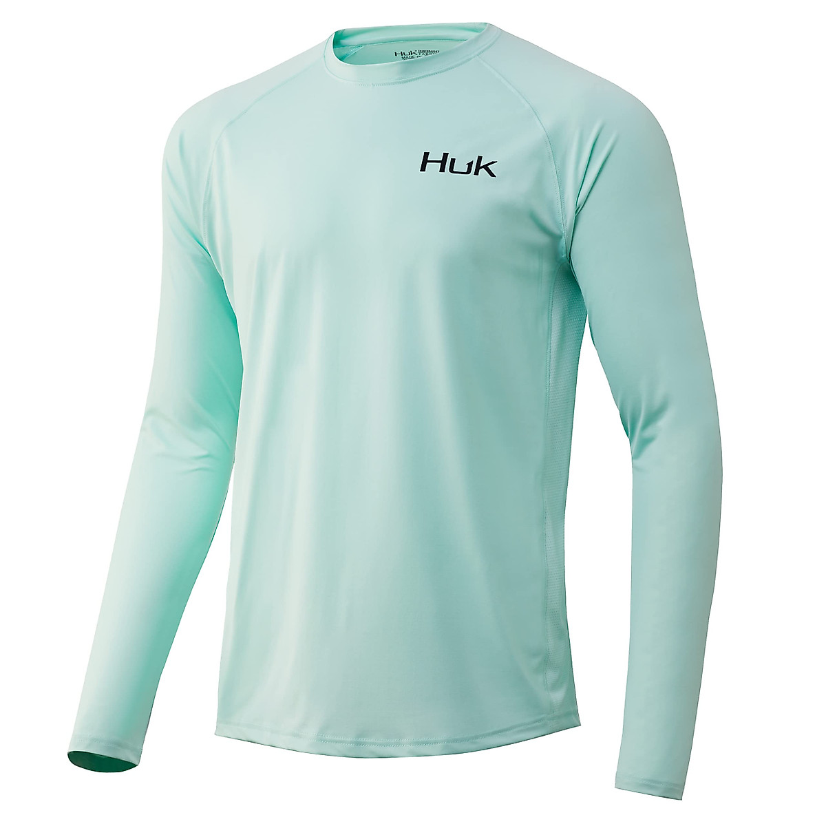 HUK Men's Pursuit Long Sleeve Sun Protecting Fishing Shirt, Tuna Badge-Seafoam (New Logo), XX-Large