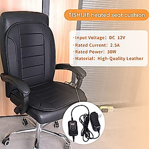 TISHIJIE Heated Seat Cushion with Intelligence Temperature Controller, Heated Seat Cover for Office Chair and Home