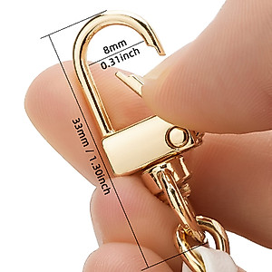 Metal Gold Chain Adjustable Replacement Strap Synthetic Leather Shoulder Bag Cross Body Bag Purse Handbag For Women -48Inch (Black)