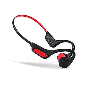 maonple Bone Conduction Headphones, Open-Ear Bluetooth 5.3 Sport Earphones IP56 Waterproof Sweatproof Wireless Headset with Microphone for Workout Running Gym Cycling X1
