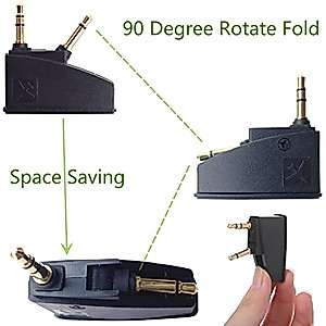 Saipomor Replacement Audio Cord and Airplane Adapter Compatible with Bose 700 OE2 OE2i QuietComfort45 QC25 QC35II QC35 QC45 Soundlink SoundlinkII SoundTrue Headphones