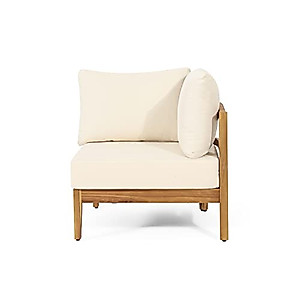 Christopher Knight Home 317343 Burchett Chat Set, Teak + Mixed Brown + Beige + Dark Gray