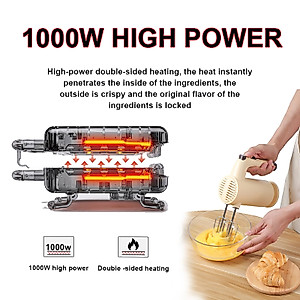 5-IN-1 Mini Pancakes Maker Machine, Mini Donut Maker, Mini Waffle Maker, Meatball Machine, Cup Cake Maker Machine For Home, Cake Maker with Non-stick Surface for Suitable As a Christmas Gift