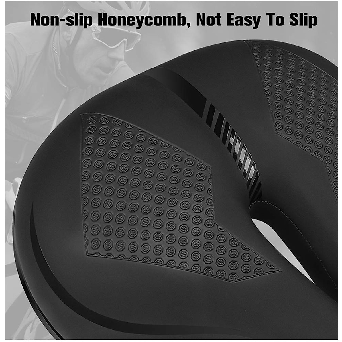 Feluz Bike Saddle, Comfortable Bicycle Seat Saddle for Mountain Road BMX Bikes, Cycling Accessories