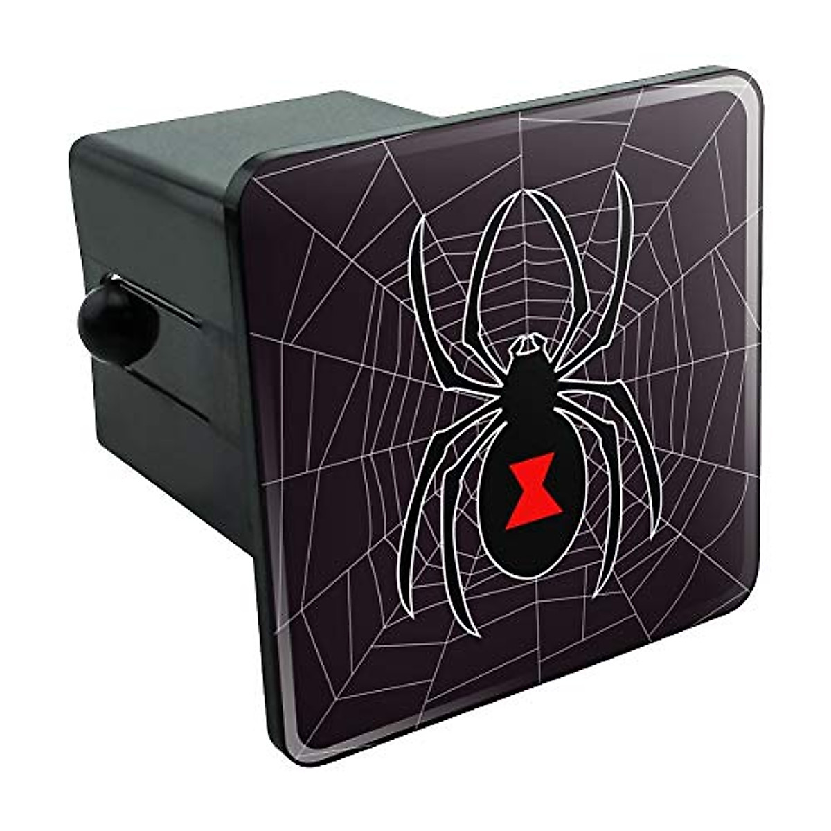 Black Widow Spider on Web Tow Trailer Hitch Cover Plug Insert 2"