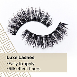 Eylure Luxe Silk Marquise Reusable Eyelashes, Adhesive Included, 1 Pair
