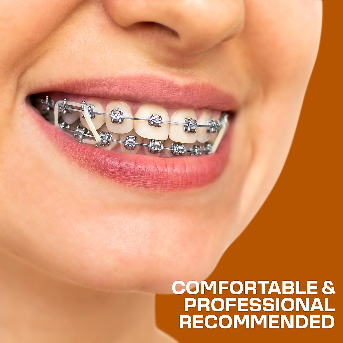 100 Pcs Natural Orthodontic Elastic Dental Rubber Bands for Braces, Dreadlocks Hair Braids Include Braces Rubber Band Tool 5/16 Inch