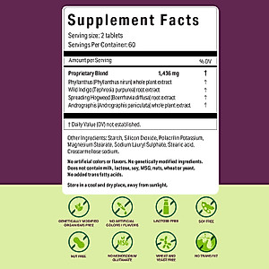 PERIBAN Liver Support -Blend of Andrographis Paniculata, Boerrhavia Diffusa, Tephrosia Purpurea, Phyllanthus Niruri. Proven to Support The Body's Natural Liver Functions and Immune Health