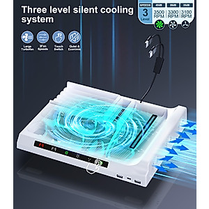 BGGUANG PS5 Slim Cooling Station，Charging Controller，Featuring Three Adjustable Cooling Fan，Compatible with Disc&Digital Editions,It's Playstation 5 Slim Ideal Accessories (grey)