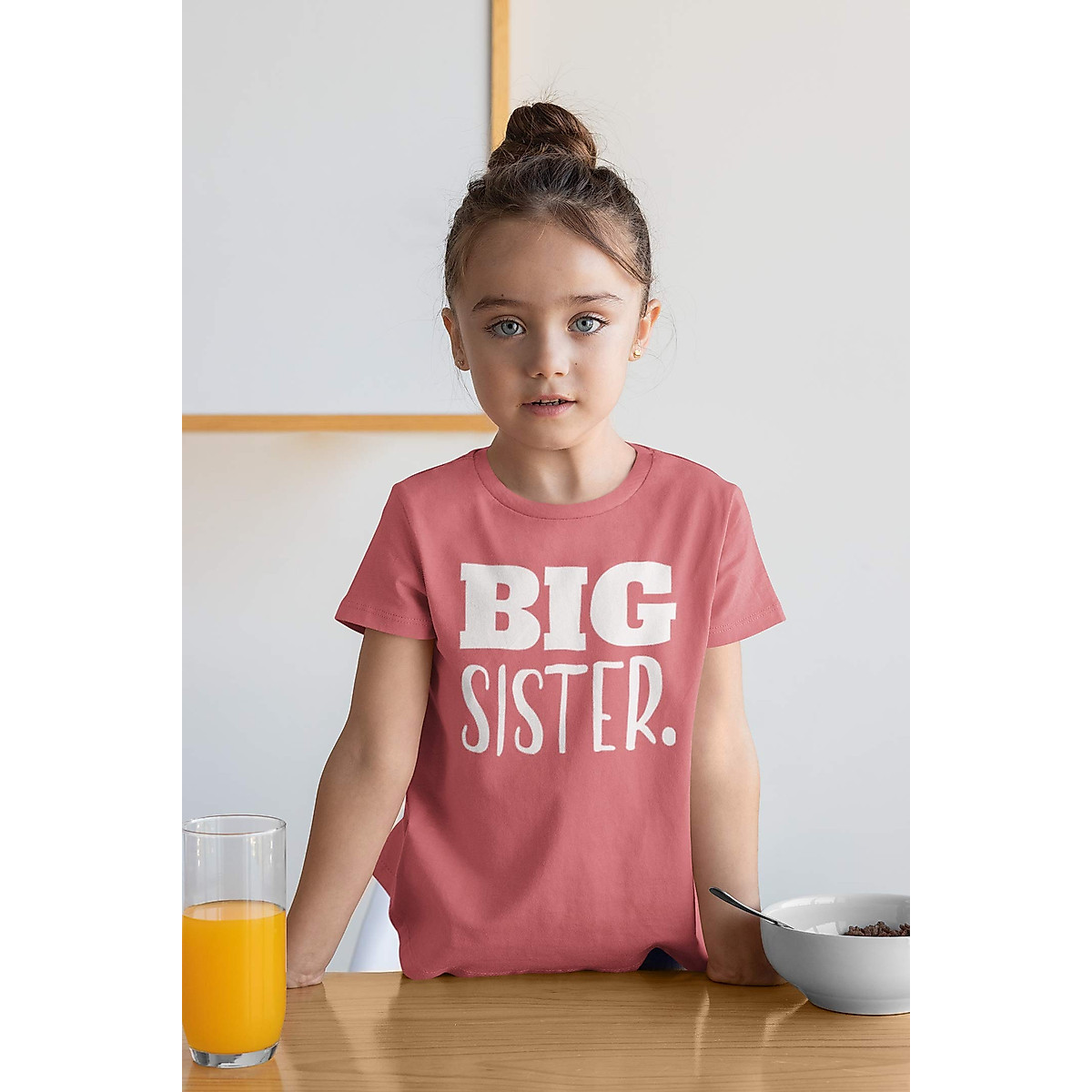 Big Sister Shirt Big Sister Announcement Toddler Shirts Promoted to Girls Outfit (White on Mauve, 3 Years)