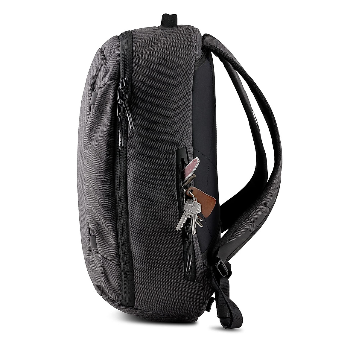 HEIMPLANET Original | Transit Line DAYPACK 24L | Waterproof backpack with laptop compartment and clamshell opening | DYECOSHELL material | Supports 1% for The Planet (Black)