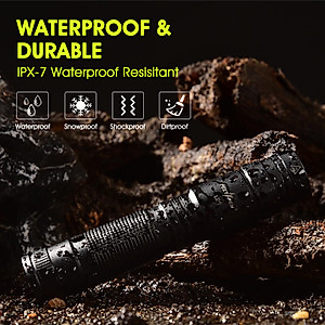 PEETPEN Rechargeable Flashlights,1500 High Lumens Tactical Flashlights,Pocket-Sized EDC FlashLight,Small LED Flash Light for Emergency,Rescue,Camping