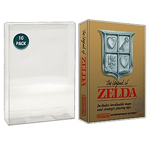 MALKO Video Game Protector Compatible with Nintendo NES Games Boxes | Clear Plastic Sleeve | 10 Pack