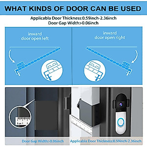 Upgrade Anti Theft Video Doorbell Mount Compatible with Video Doorbell, Adjustable Mounting Bracket Accessories for houses, apartments, Office .No Drill.