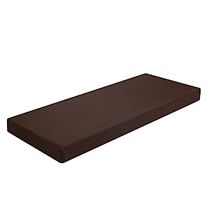 ROFIELTY Custom Size Bench Cushion Patio Bench Seating Cushion Indoor Bench Cushion Outdoor/Indoor Bench/Swing Cushion Porch Swing Cushion Bench Pads (Dark Brown,31.4x11.8x3.14in)