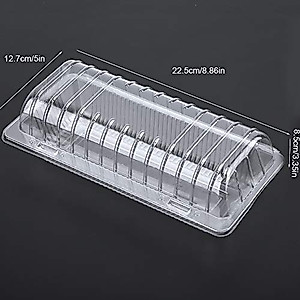 Alinory Storage Box, 25 PCS Plastic Hinged Loaf Container Food Fruit Storage Box(22.5 * 12.7cm)