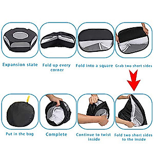 Small Animal Playpen Breathable Pet Playpen Cage Tent with Zippered Cover Outdoor/Indoor Portable Fence Tent for Puppy/Kitten/Rabbits/Hamster/Chinchillas/Guinea Pig(Black)