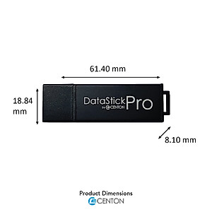 Centon Electronics MP Valuepack USB 3.2 Gen1 DataStick Pro Flash Drive, 32 GB, 10 USB Flash Drives, 10 Pack, Black