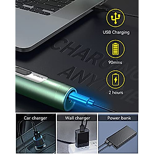 unibono Ear and Nose Hair Trimmer, Dual-Hole Vortex Cleaning System Facial Hair Grooming Kit Include Rechargeable Eyebrow Trimmer & Facial Hair Removal Shaver Stocking Stuffers Gifts for Men Women