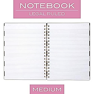 Cambridge Business Notebook, Hardcover, 80 Sheets, 9-1/2 x 7 Inches, Fashion, Black/White Stripe (59012)