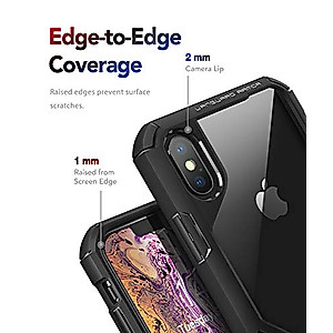 MOBOSI Vanguard Armor Designed for iPhone Xs Max Case, Rugged Cell Phone Cases, Heavy Duty Military Grade Shockproof Drop Protection Cover for iPhone 10xs Max 2018 6.5 Inch (Matte Black)