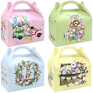 Easter Treat Boxes Cookies Boxes Gift Boxes Gable Boxes for Kids Goodie Goody Boxes 24 Packs Party Favors