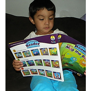 Early Reading Program for Baby, Toddler, Preschool, Kindergarten- Alphabet, Vowel Phonics & 200+ Sight Words - Little Champion Reader 9 DVD, Flash Card, Book Kit