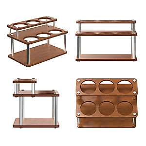 SHILFID Coffee Syrup Organizer Rack,2-Tier Coffee Syrup Stand Holder for Coffee Station Countertop,6 Bottles Storage Display Shelves for Wine, Dressing Cocktail in Coffee Bar