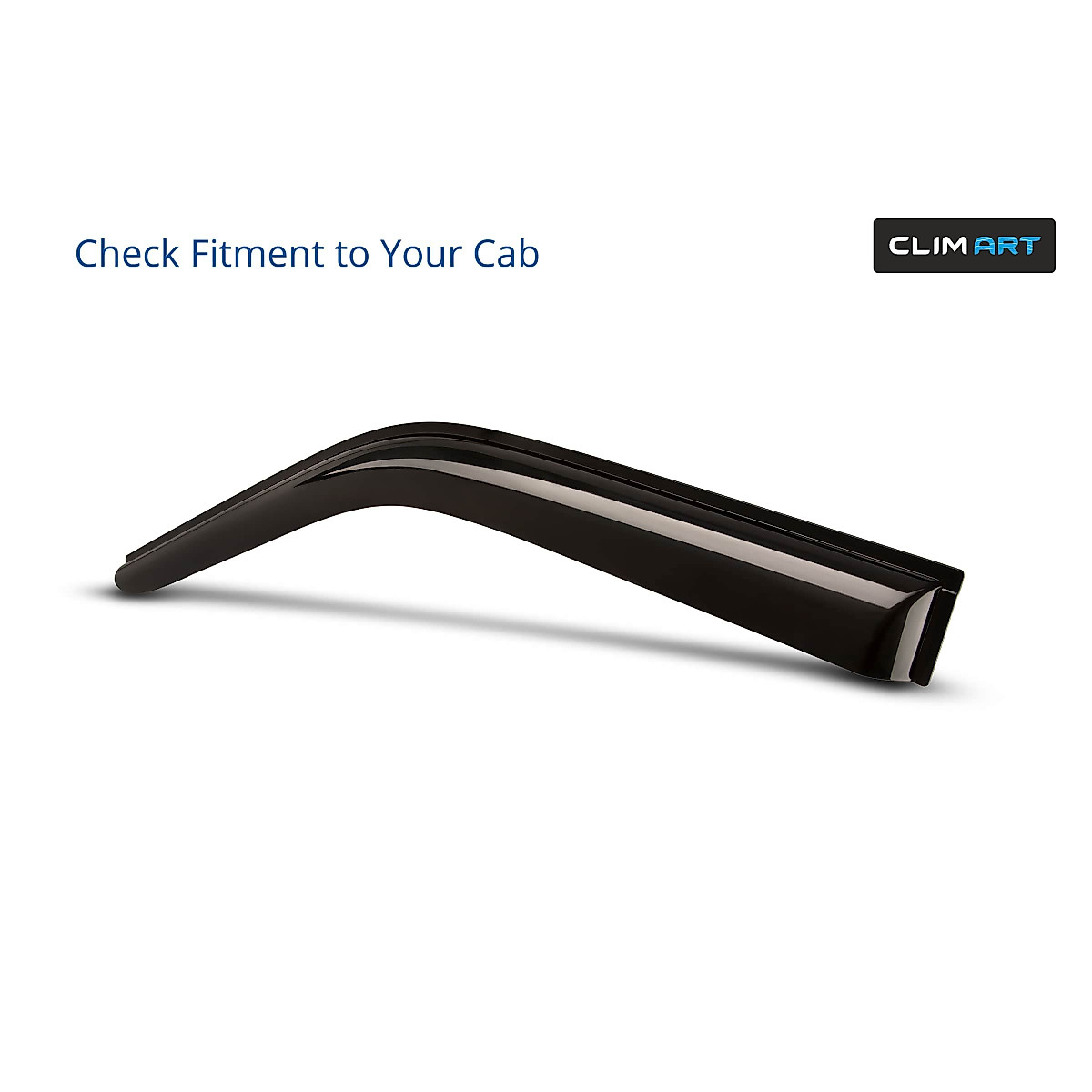 CLIM ART Incredibly Durable Rain Guards for Ford Transit 2014-2024, Original Tape-on Window Deflectors, Vent Deflector, Vent Window Visors for Cars, Dark Smoke, Car Accessories, 2pcs - 414127LP