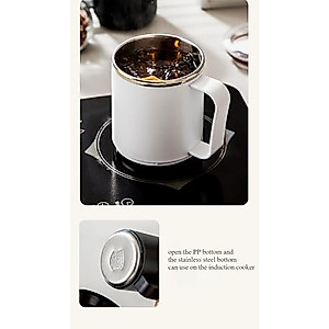 WENKII 17oz Stainless Steel Insulated Coffee Mug with Handle - Double Wall Vacuum Travel Tumbler with Sliding Lid, Induction Cooktop Safe, for Hot and Cold Beverages (Blue)