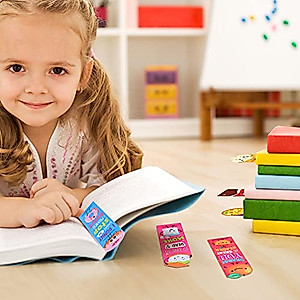 Scented Bookmarks Scratch and Sniff Bookmarks Fruit Food Theme Bookmarks for Kids Assorted Scented Bookmarks Cute Bookmarks for Students, Teens, Food Lovers, 20 Styles (60 Pcs)