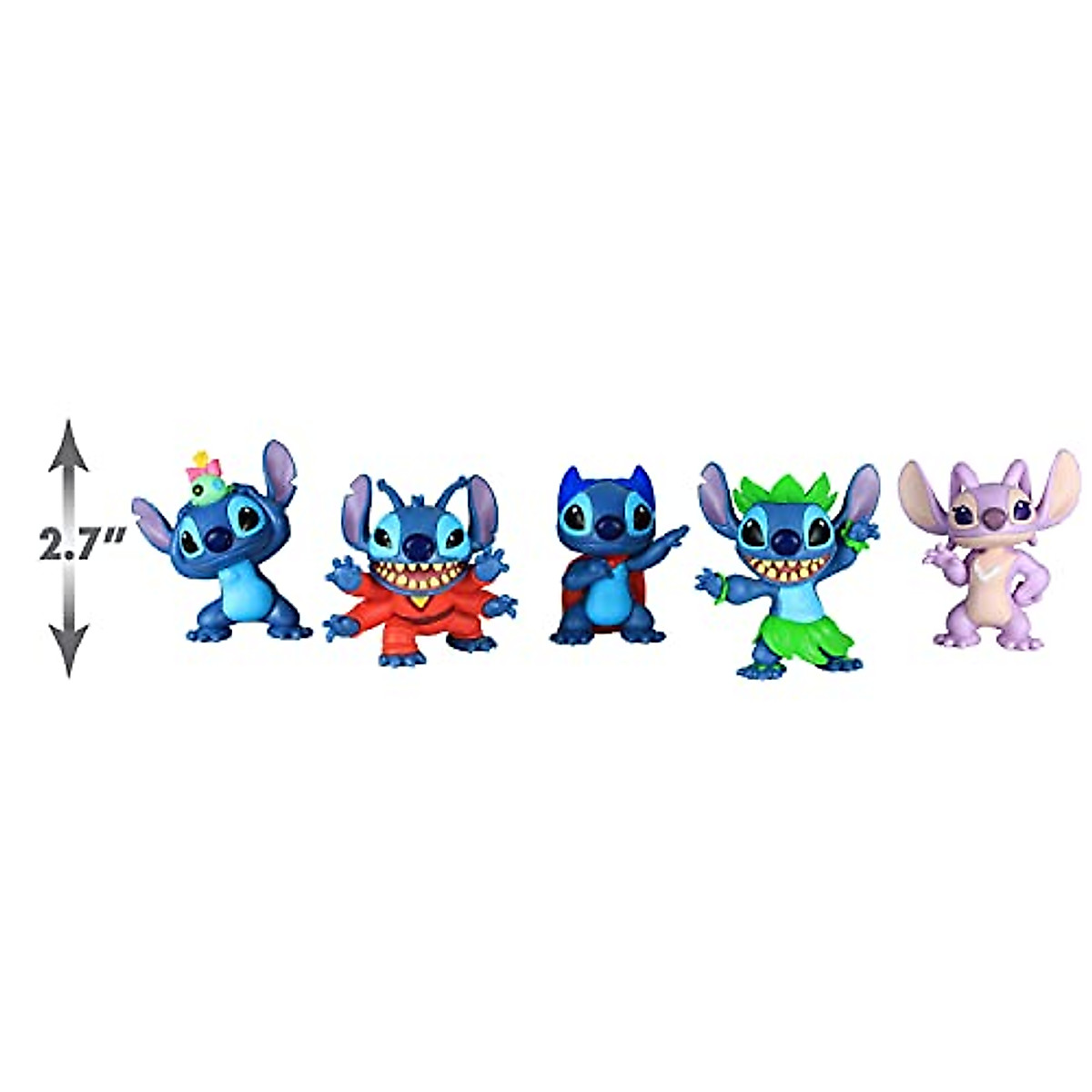 Disney’s Lilo & Stitch Collectible Stitch Figure Set, 5-pieces, by Just Play , Blue