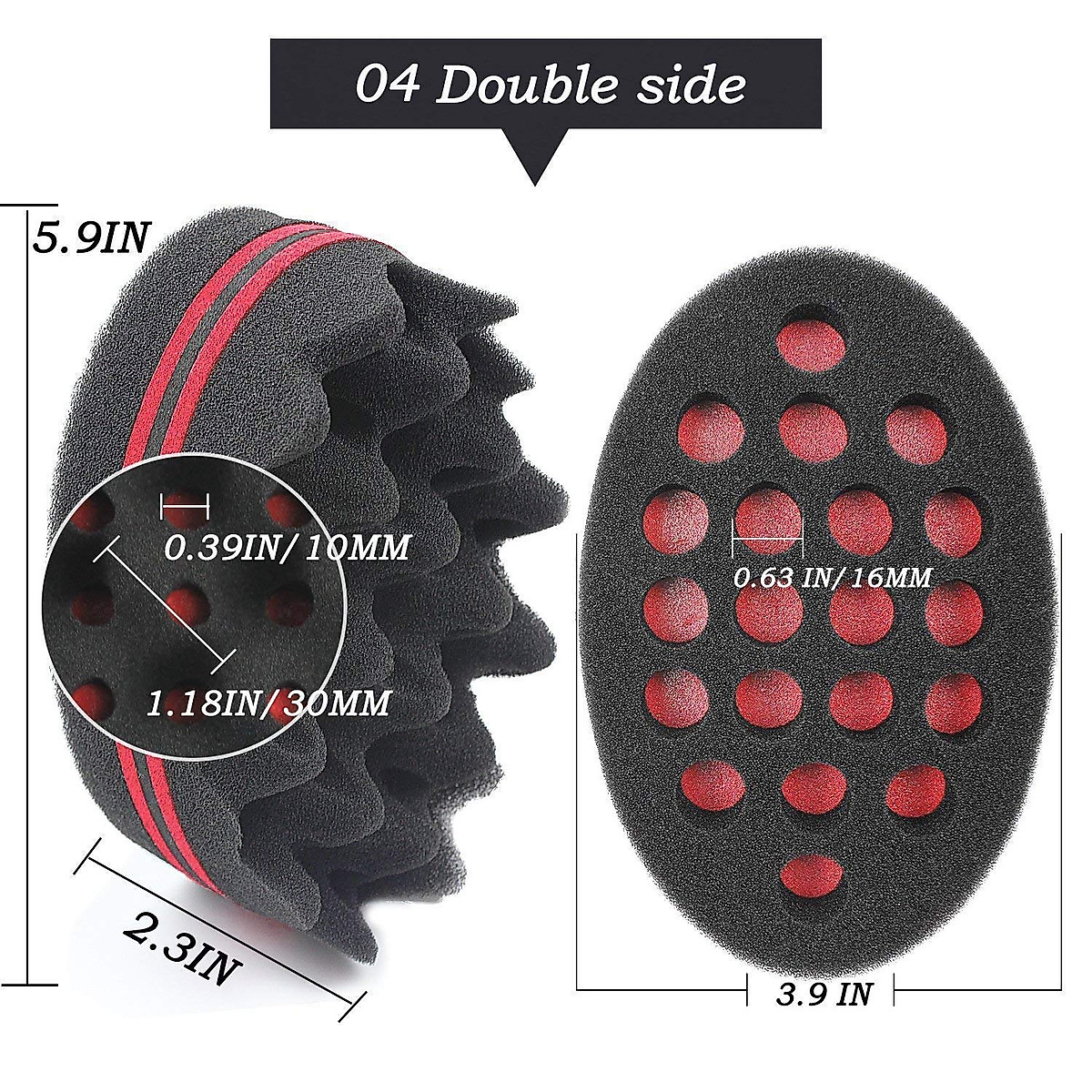 5 Pcs Curl Brush Set - Magic Twist Brush, Sponge Hair Pick for Men and Women (Blend)