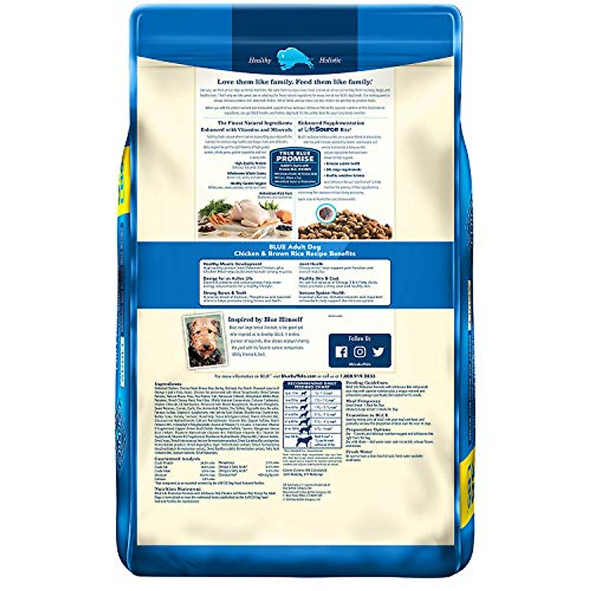 Blue Buffalo Life Protection Formula Natural Adult Dry Dog Food, Chicken & Brown Rice (38 Lbs.), 38 Lb