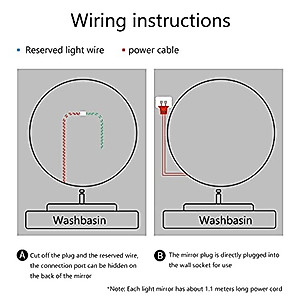 Mirror cabinet Bathroom LED Round, Wall-Mounted Storage Cabinet, Shelves for Storing Toilet Items, Medicine Cabinet with Mirror