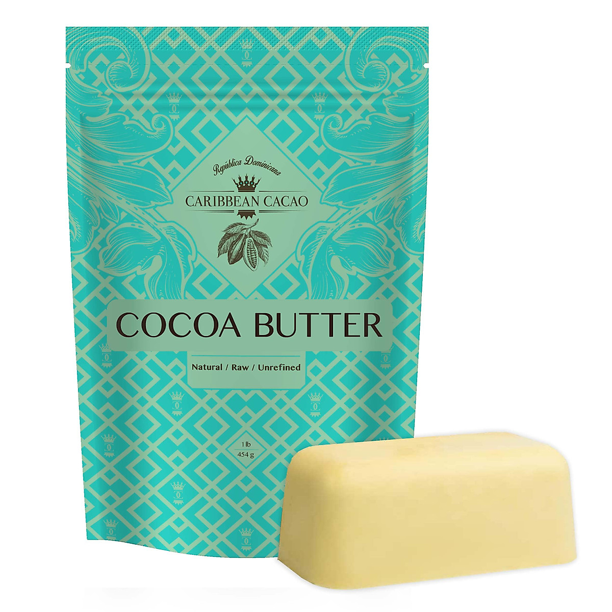 Cocoa Butter 1 lb. - Raw Unrefined Cacao for DIY Skin Creams, Stretch Mark Lotion, Lip Balm, Face & More - Manteca de Cacao Sticks