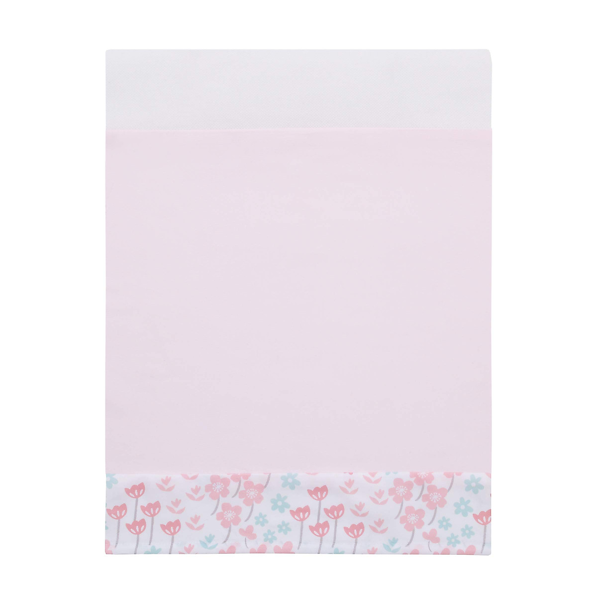 NoJo Sweet Forest Friends - Pink, Aqua, Grey & White 4Piece Nursery Crib Bedding Set - Comforter, Fitted Crib Sheet, Dust Ruffle, Diaper Stacker, Pink, Aqua, Grey, White