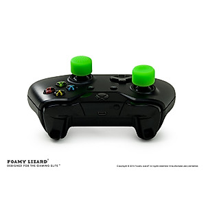 AceShot Thumb Grips (8pc) for Xbox One (Series X, S) & Steamdeck by Foamy Lizard – Sweat Free 100% Silicone Precision Raised Antislip Rubber Analog Stick Grips For Xbox One Controller (8 grips) GREEN