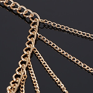 Women's Sexy Halter Backless Tank Top Bra Body Chain Necklace Tassels Party