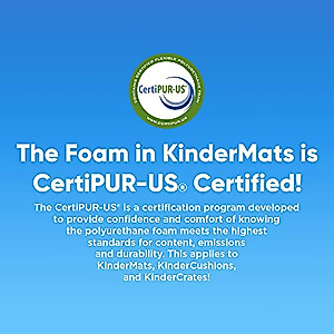 KinderMat, 5/8" Thick, 4-Section Rest Mat, 45" x 19" x 5/8", Red/Blue, Great for School, Daycare, Travel, and Home, Made in The USA